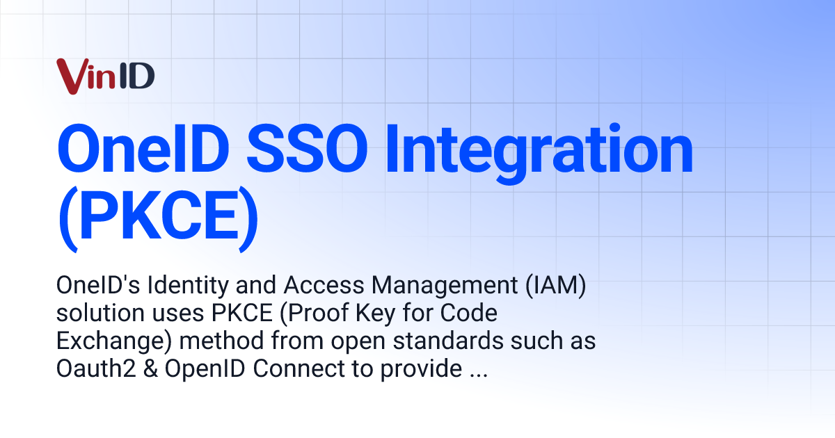 OneID SSO Integration (PKCE) | VinID